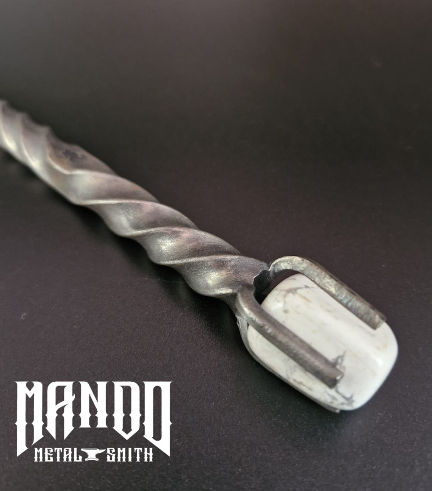 White Howlite Wand – mandometalsmith