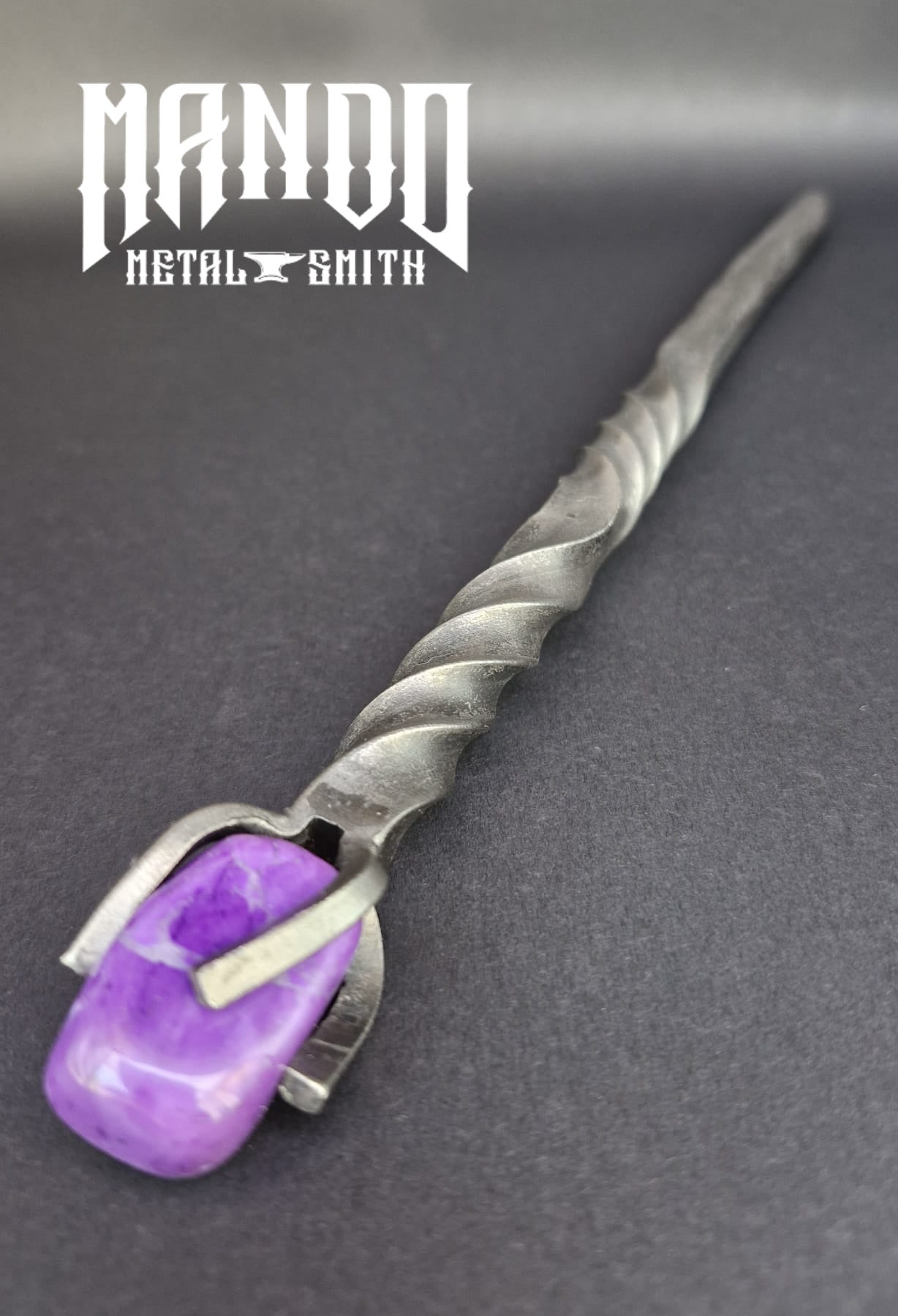 Purple Howlite Wand – mandometalsmith